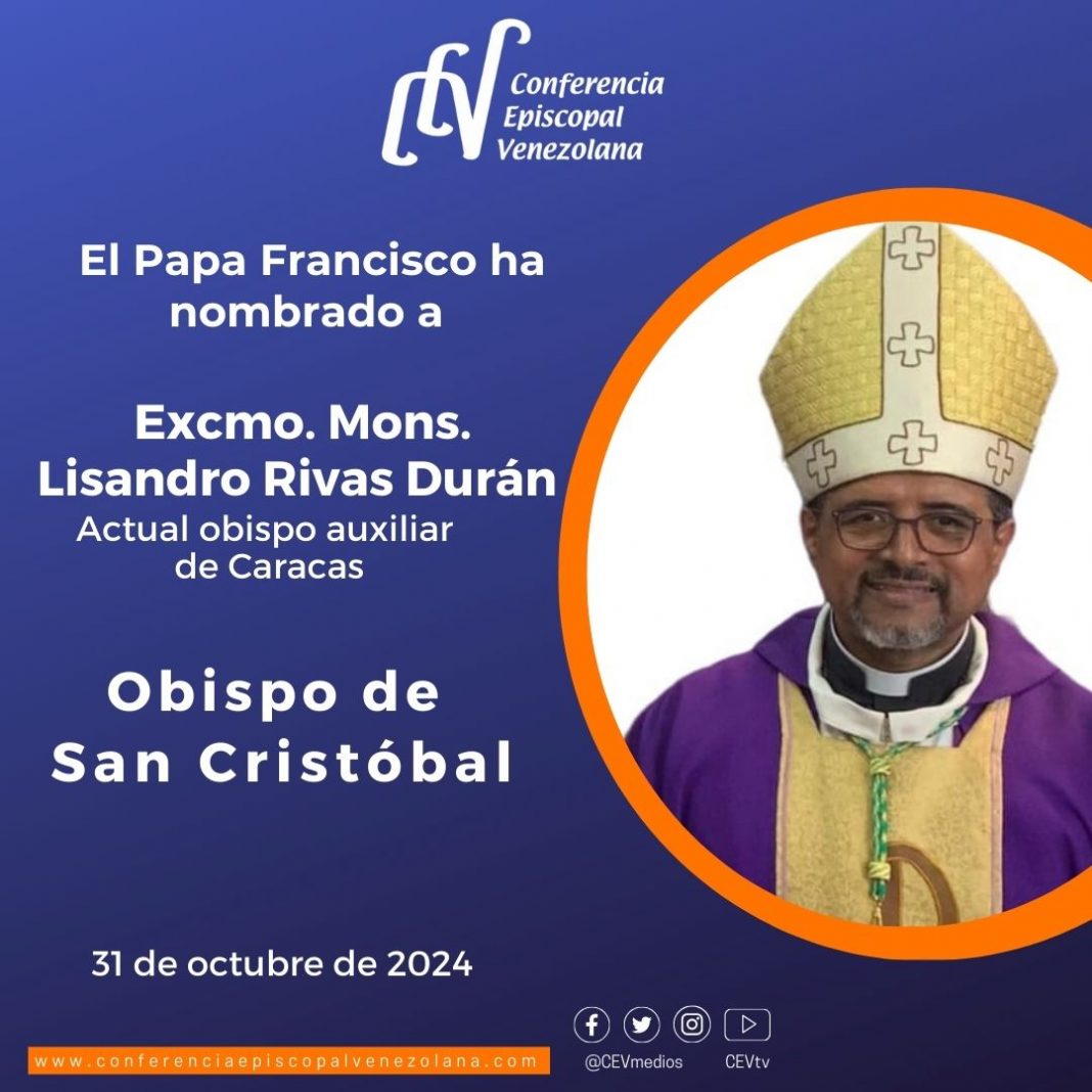 Papa Francisco nombró a monseñor Lisandro Rivas como obispo de San Cristóbal | Contrapunto.com